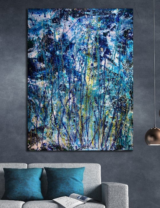 SOLD - Red Forest Abstract - ABSTRACT ART - NESTOR TORO - LOS ANGELES